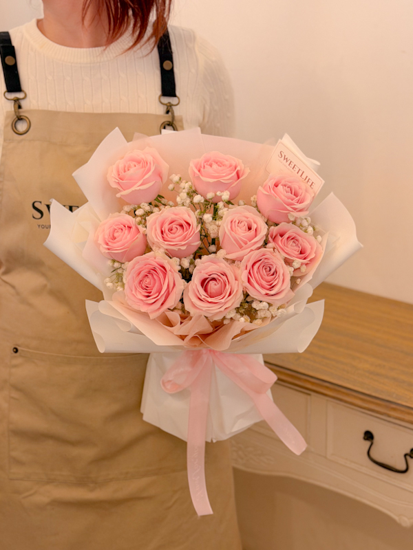 BELINDA Pink Roses Bouquet - Penang Florist | SweetLife & Co